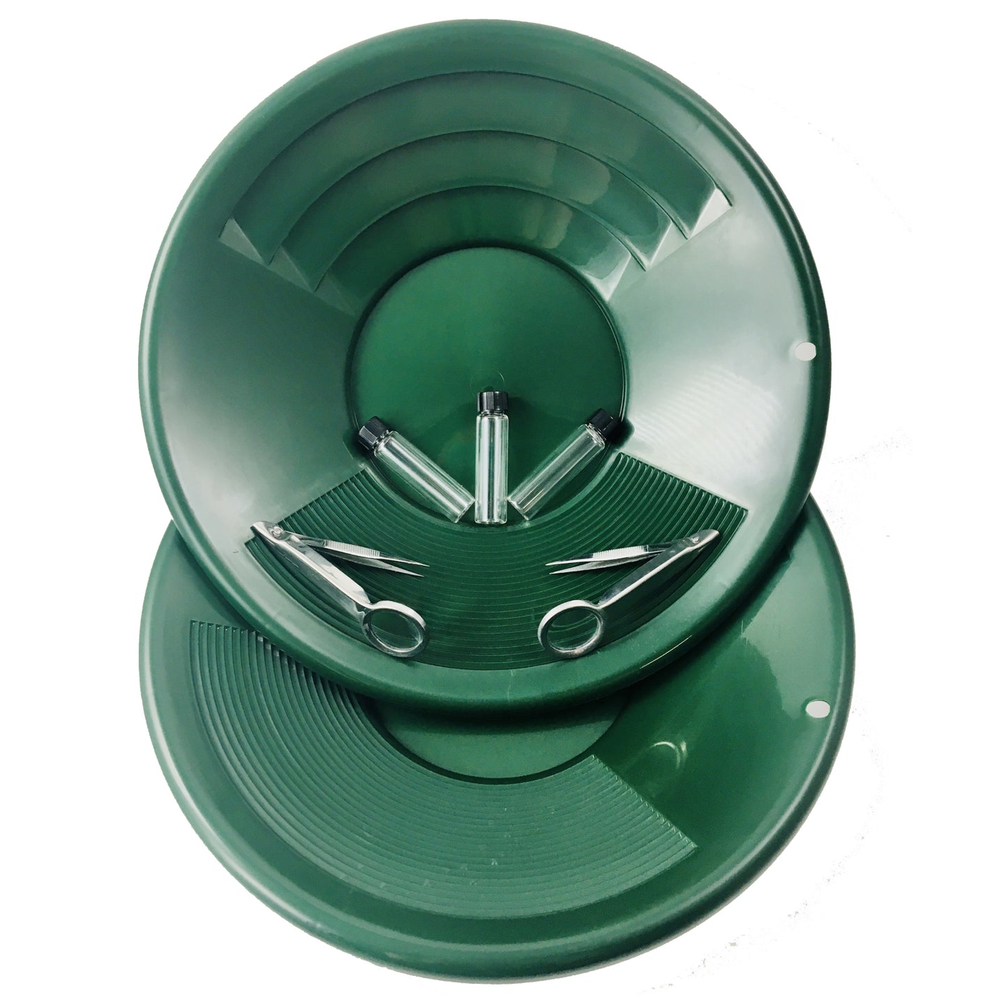 7pc Classic Field Beginner Gold Panning Kit with Dual Riffle Gold Pans ...