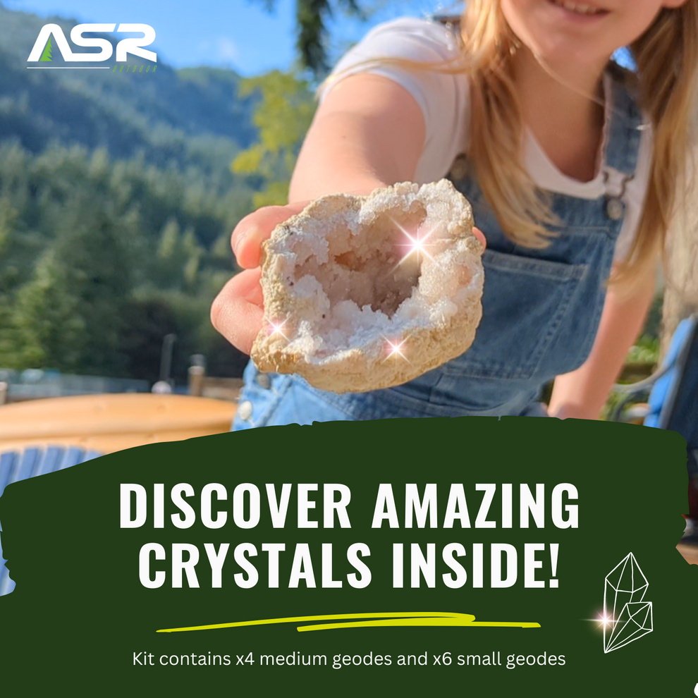 12pc Break Your Own Geodes Kit with Sledge Hammer and Safety Goggles ...