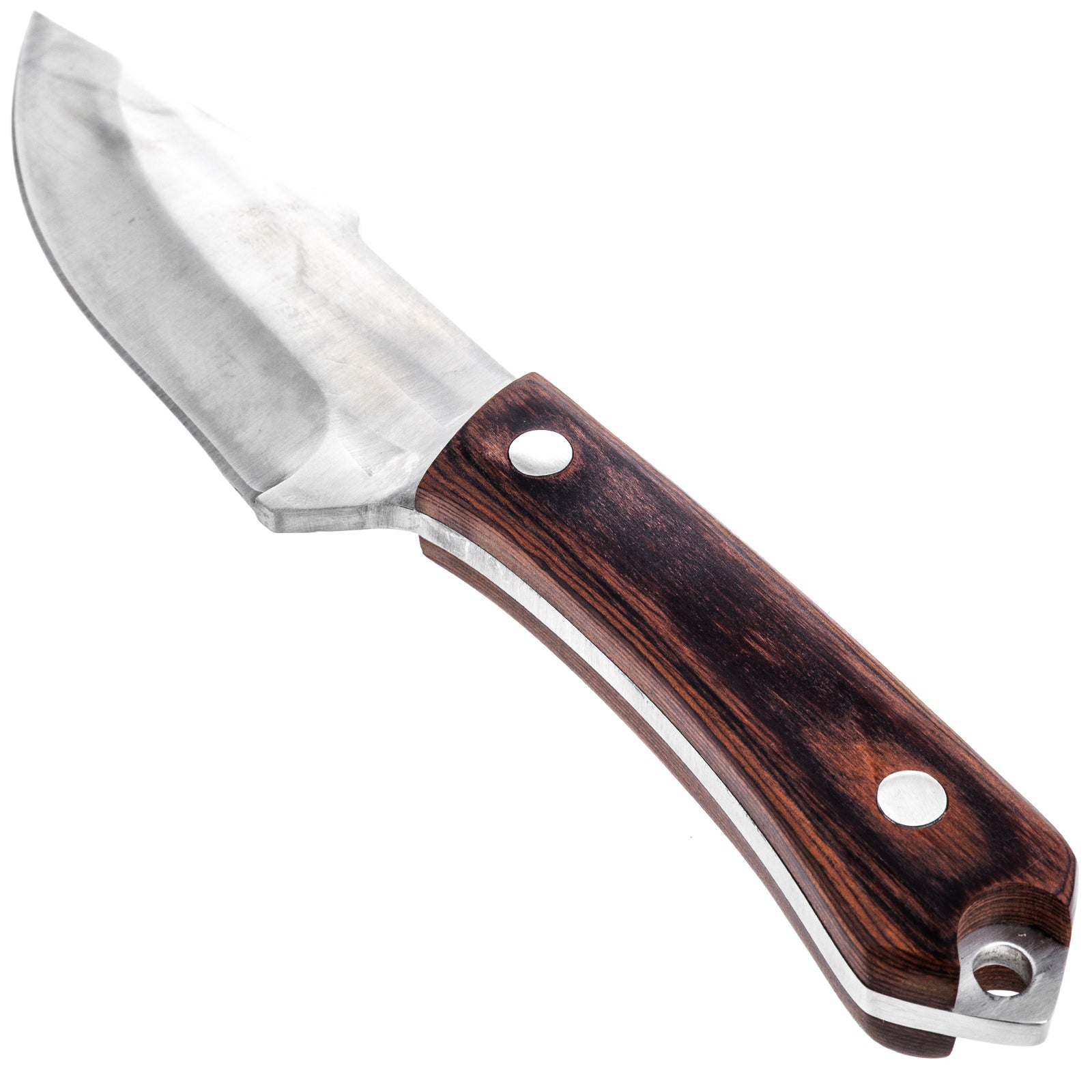 8 Inch Heavy Duty Full Tang Harpoon Point Fixed Blade Knife with Wood ...