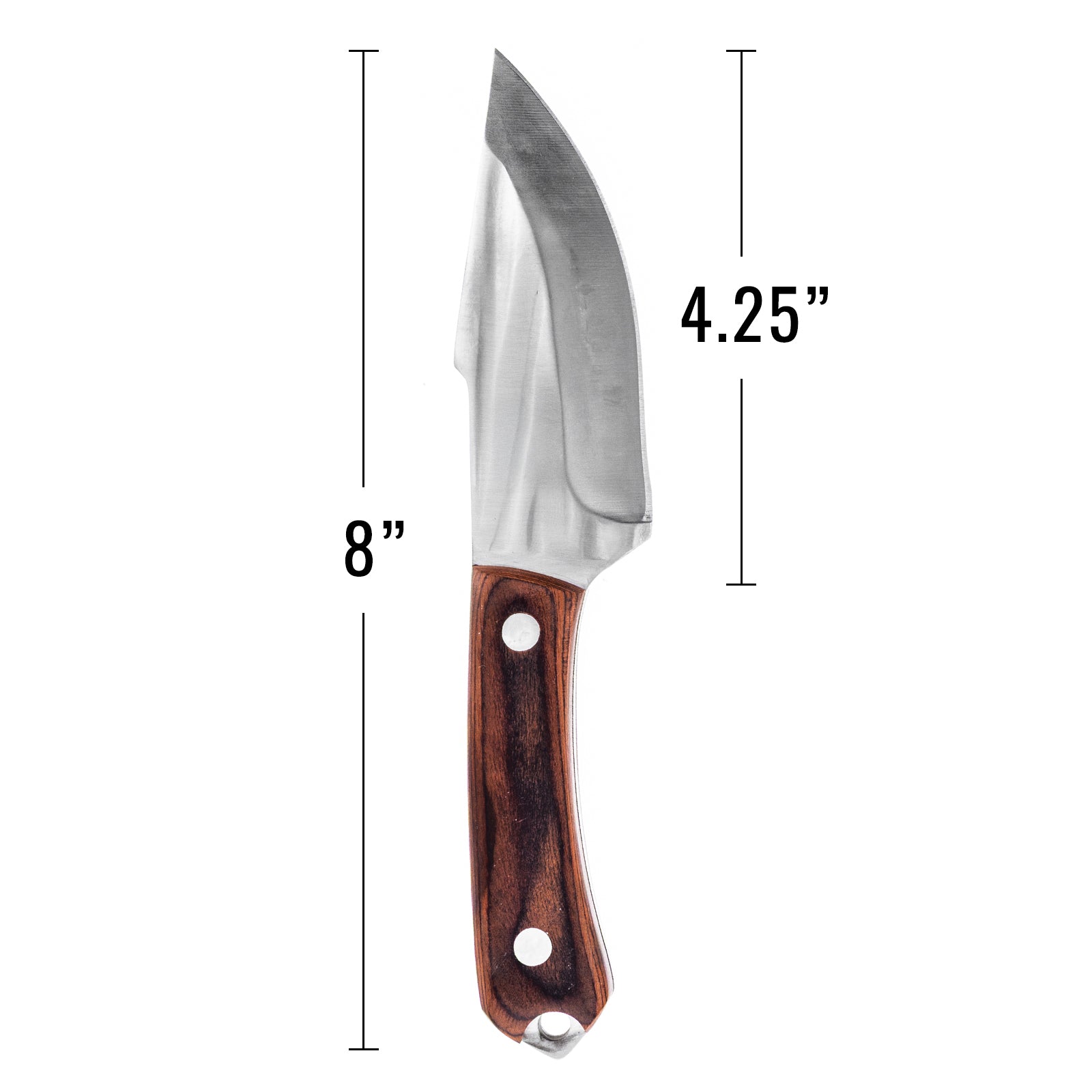 8 Inch Heavy Duty Full Tang Harpoon Point Fixed Blade Knife with Wood ...